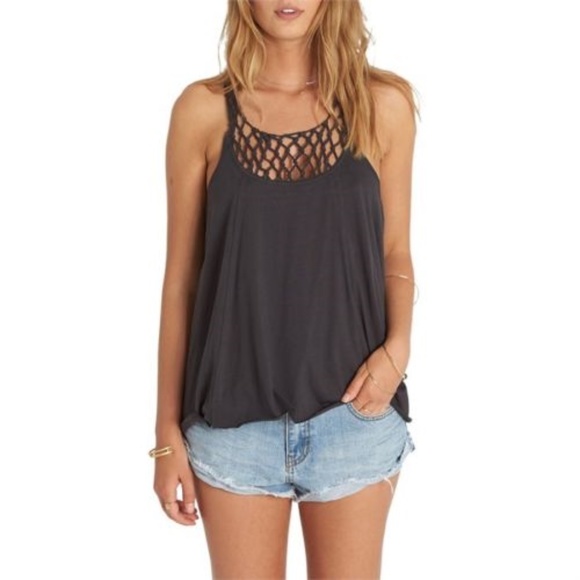 Billabong | Tops | Nwt Billabong Swing Tank With Crochet Accents | Poshmark